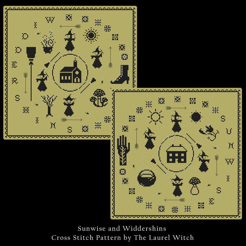 The Laurel Witch Cross Stitch Pattern PDF - Sunwise and Widdershins ...